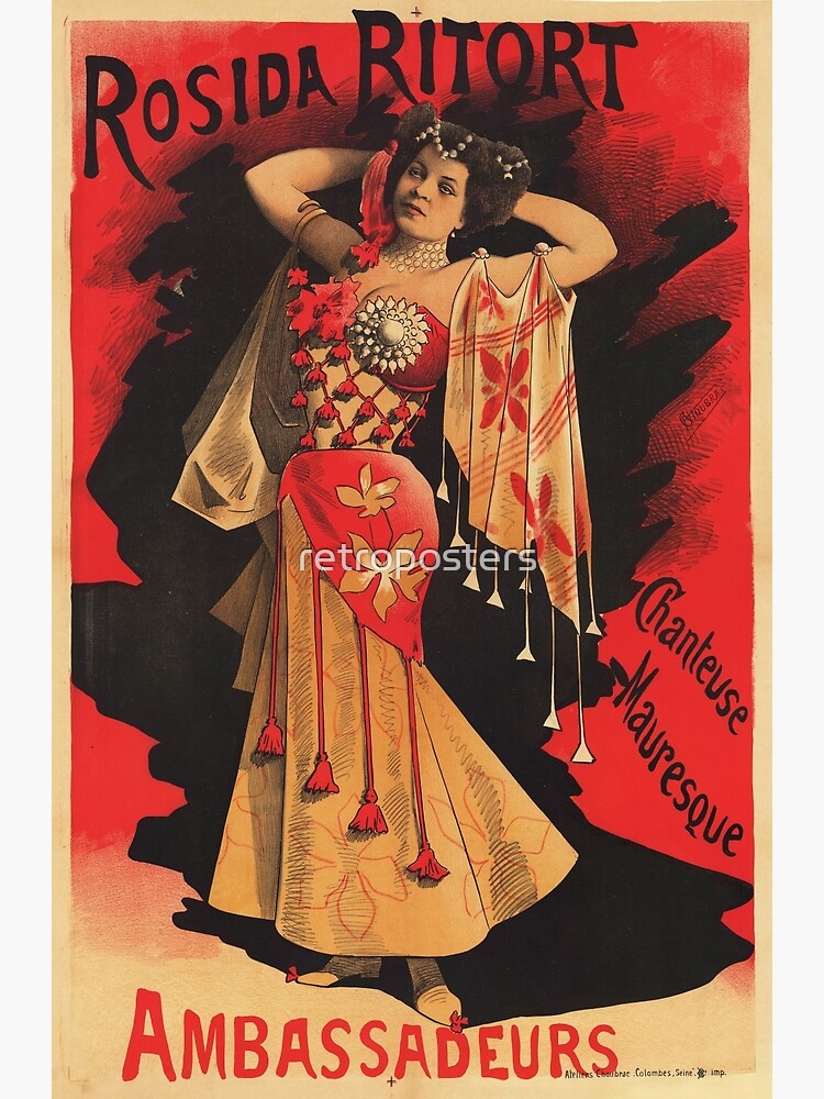 "AMBASSADEURS Rosida Ritort Moorish Singer 1880 by Artist Alfred ...