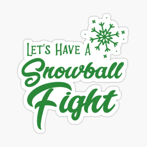 Printable Snowball Fight Sign
