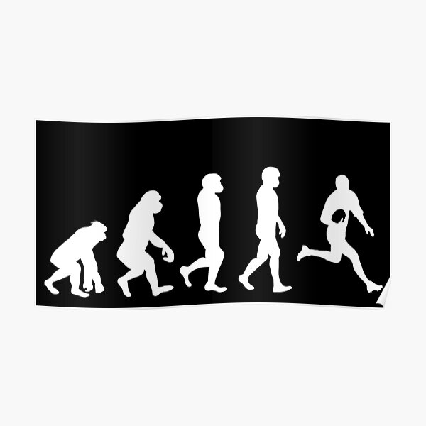 "Evolution of rugby" Poster for Sale by Dresify | Redbubble