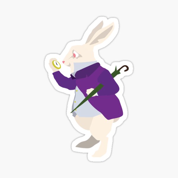 "White Rabbit" Sticker for Sale by jw608 | Redbubble
