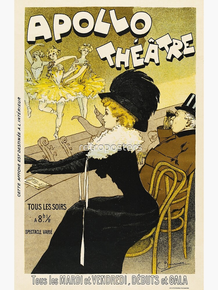 "APOLLO THEATRE Various Shows PARIS Vintage French Art Nouveau Theater ...