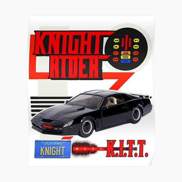 "Knight Rider KITT Car Racing Style Design " Poster for Sale by ...
