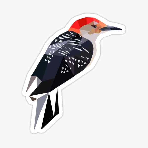 "Red bellied woodpecker, Woodland forest bird" Sticker for Sale by ...
