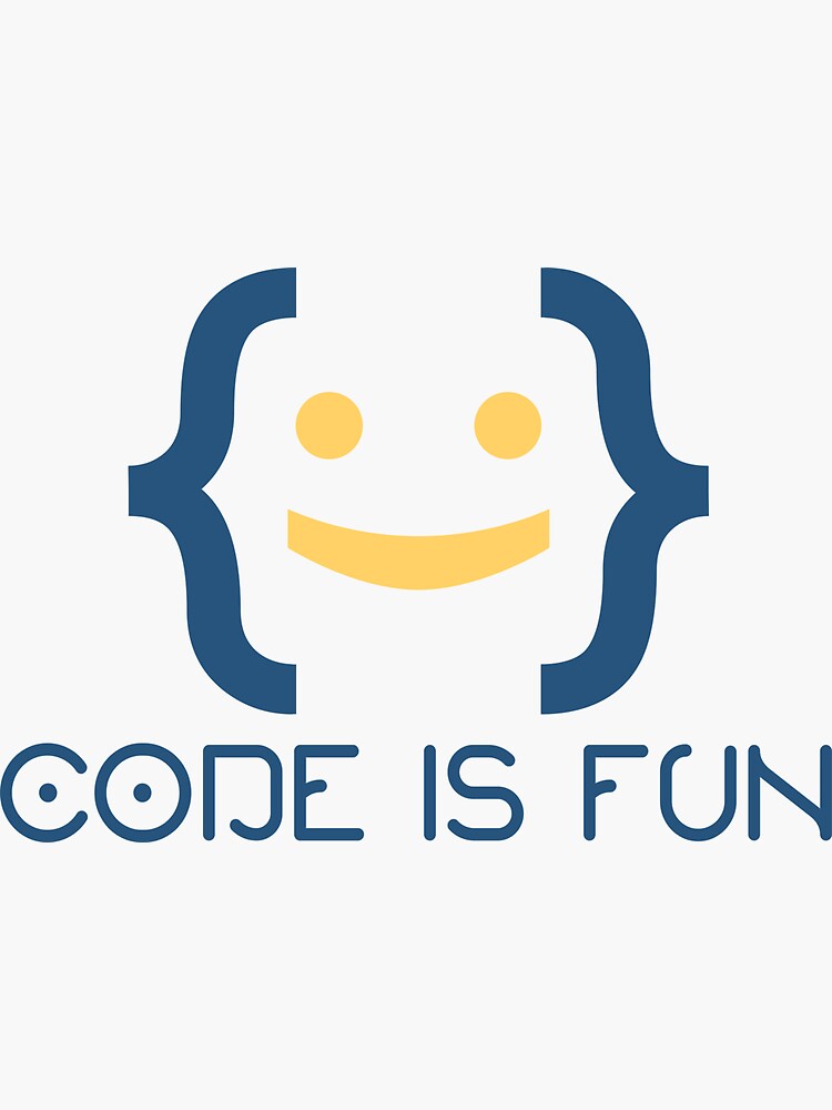 "CODE IS FUN" Sticker for Sale by Lynamode | Redbubble