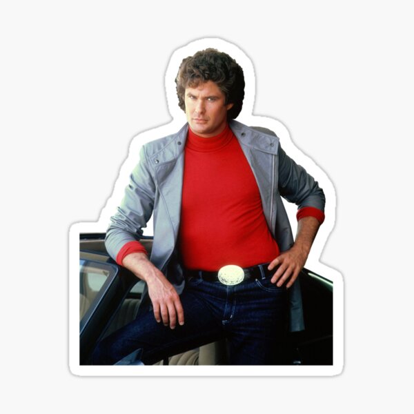"Knight Rider KITT, David Hasselhoff " Sticker for Sale by JESSSTUDIO ...