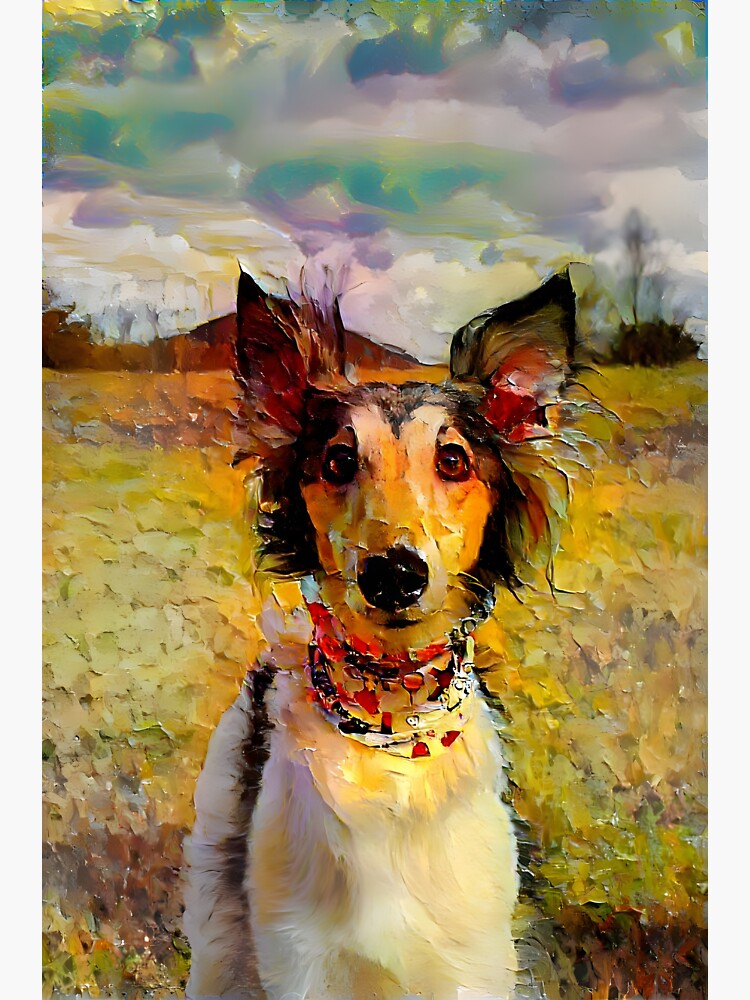 "Dog Portrait Print - Abstract Pet Art" Sticker for Sale by ...