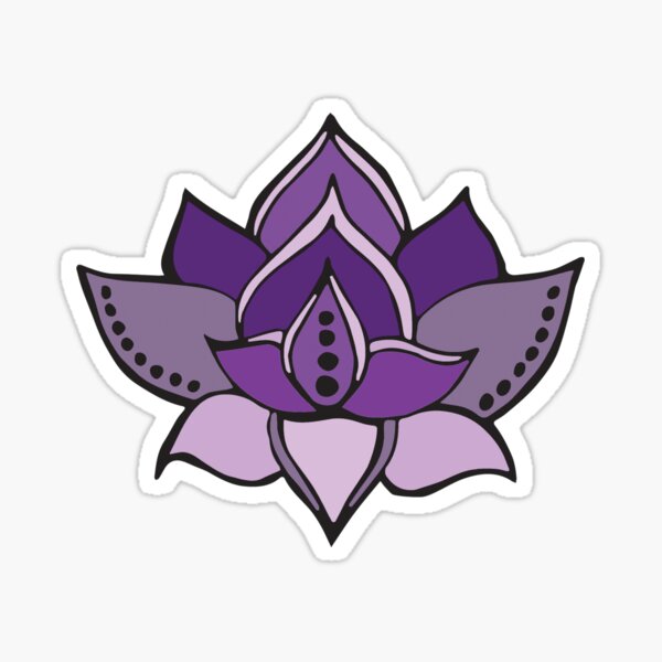 "lotus " Sticker for Sale by BohemianDesignz | Redbubble