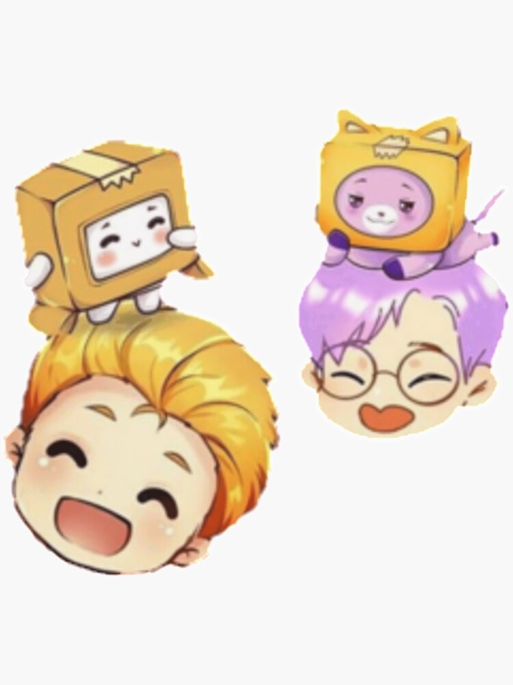 "lankybox " Sticker for Sale by TuyaaShop | Redbubble