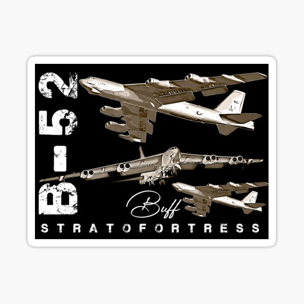 "B52 Stratofortress American Vintage Bomber Aircraft" Sticker for Sale ...