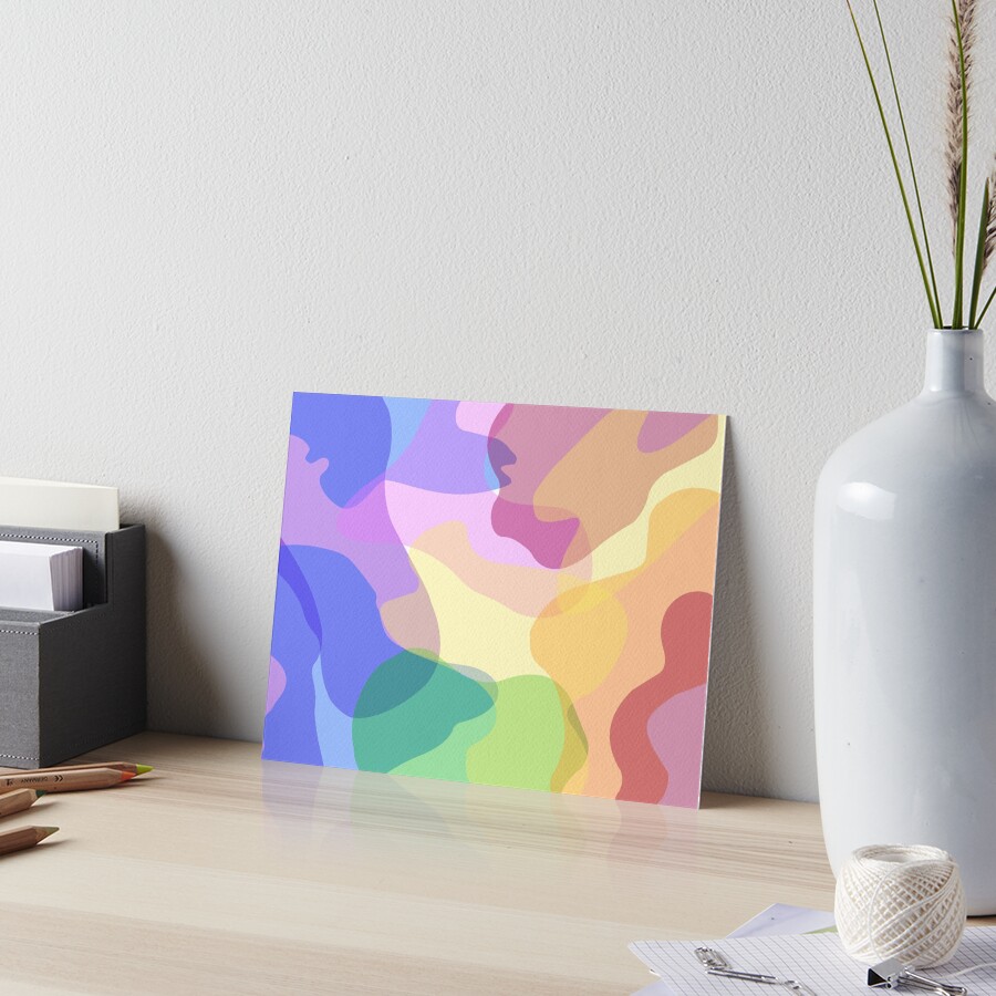 "Rainbow Transparent blobs demonstrating color theory" Art Board Print ...