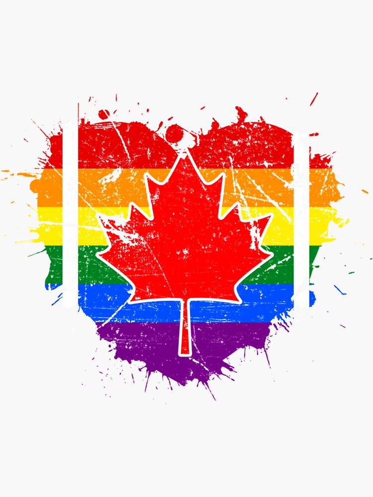 "Canadian Canada LGBT LGBTQ Gay Queer Trans Pride Love Flag Pride ...