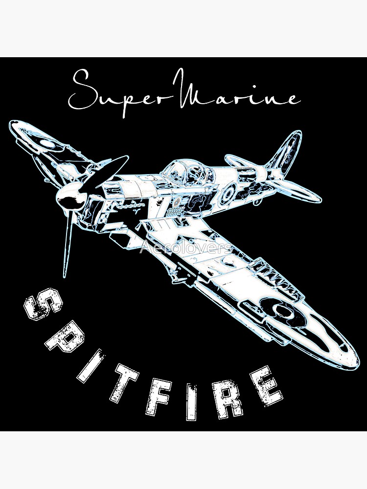 "Spitfire Supermarine Vintage British RAF Aircraft" Sticker for Sale by ...
