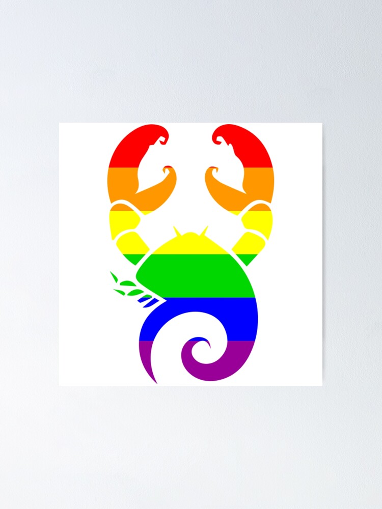 "Cancer Rainbow Silhouette" Poster for Sale by Zodi-Roady | Redbubble
