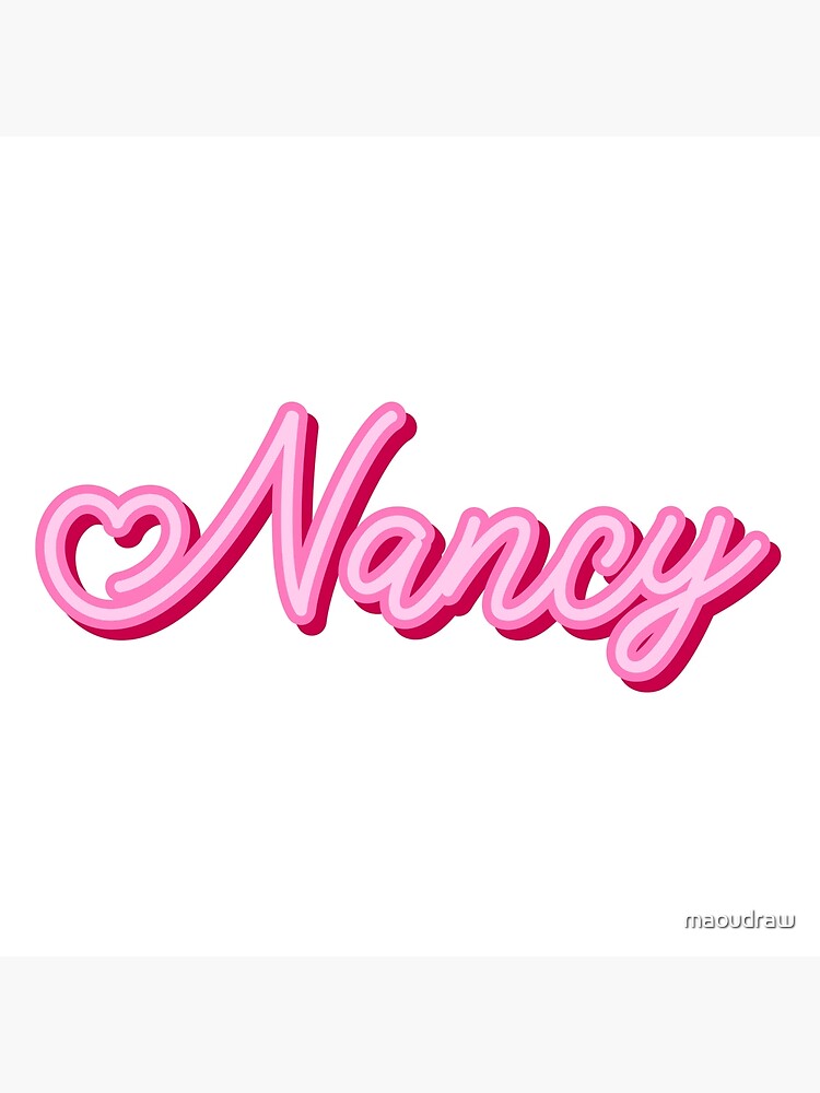 "Nancy name pink heart" Poster for Sale by maoudraw | Redbubble