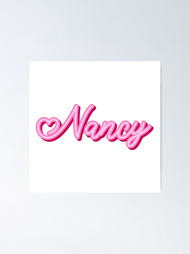 "Nancy name pink heart" Poster for Sale by maoudraw | Redbubble