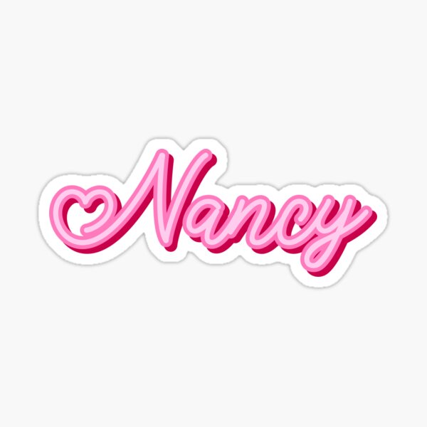 "Nancy name pink heart" Sticker by maoudraw | Redbubble