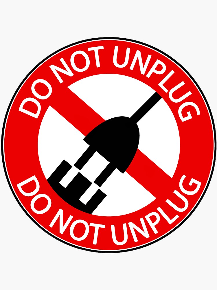 "Unplug" Sticker for Sale by setSTICKERS | Redbubble