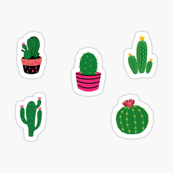 "green cactus sticker collection package" Sticker for Sale by ...