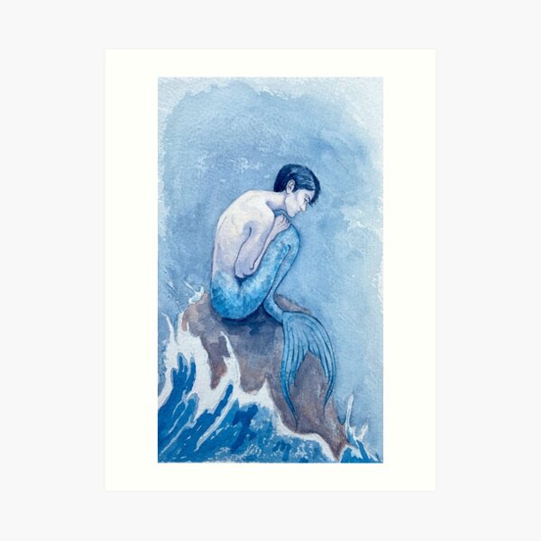 "The Little Merman" Art Print for Sale by Vangoghlove | Redbubble
