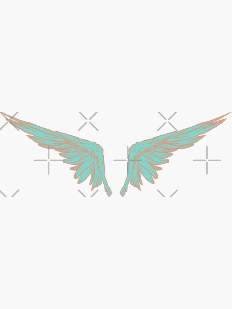 "Angel wings sticker y2k " Sticker for Sale by DanaanArt111 | Redbubble