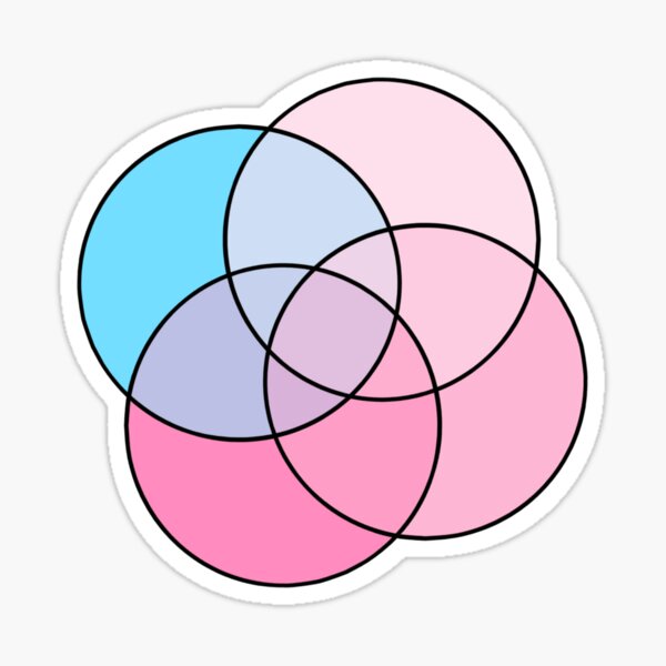 "LGBT Transfem Pride Flag Geometric Rosetta " Sticker for Sale by ...