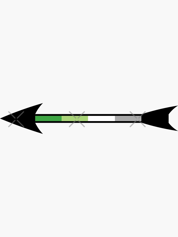 "Aromantic pride arrow" Sticker for Sale by lunyssa | Redbubble