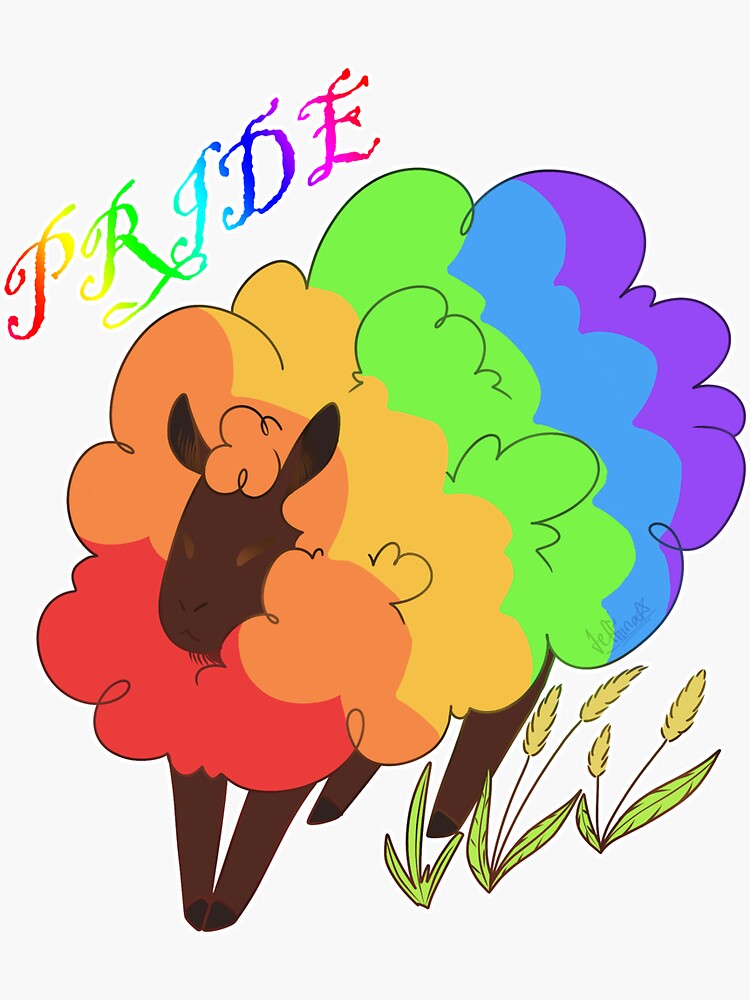 "Pride Month Rainbow Sheep" Sticker for Sale by JeffiinaPie | Redbubble