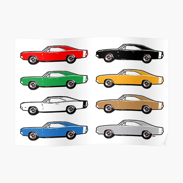 "Muscle Car Colors" Poster for Sale by CoolRide | Redbubble