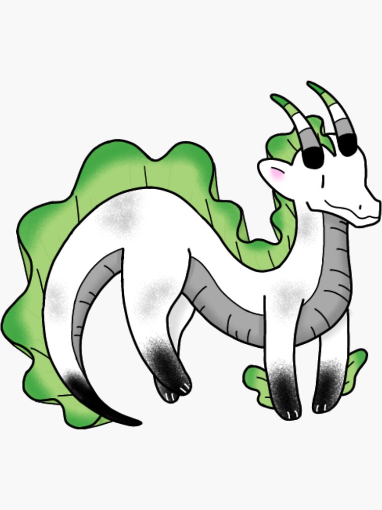 "Aromantic pride dragon" Sticker for Sale by Minus18 | Redbubble