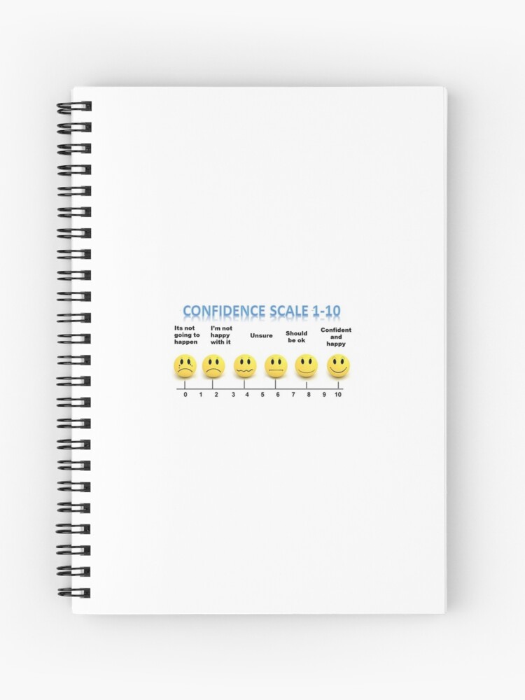 "Confidence scale 1-10" Journal for Sale by Singerevita | Redbubble