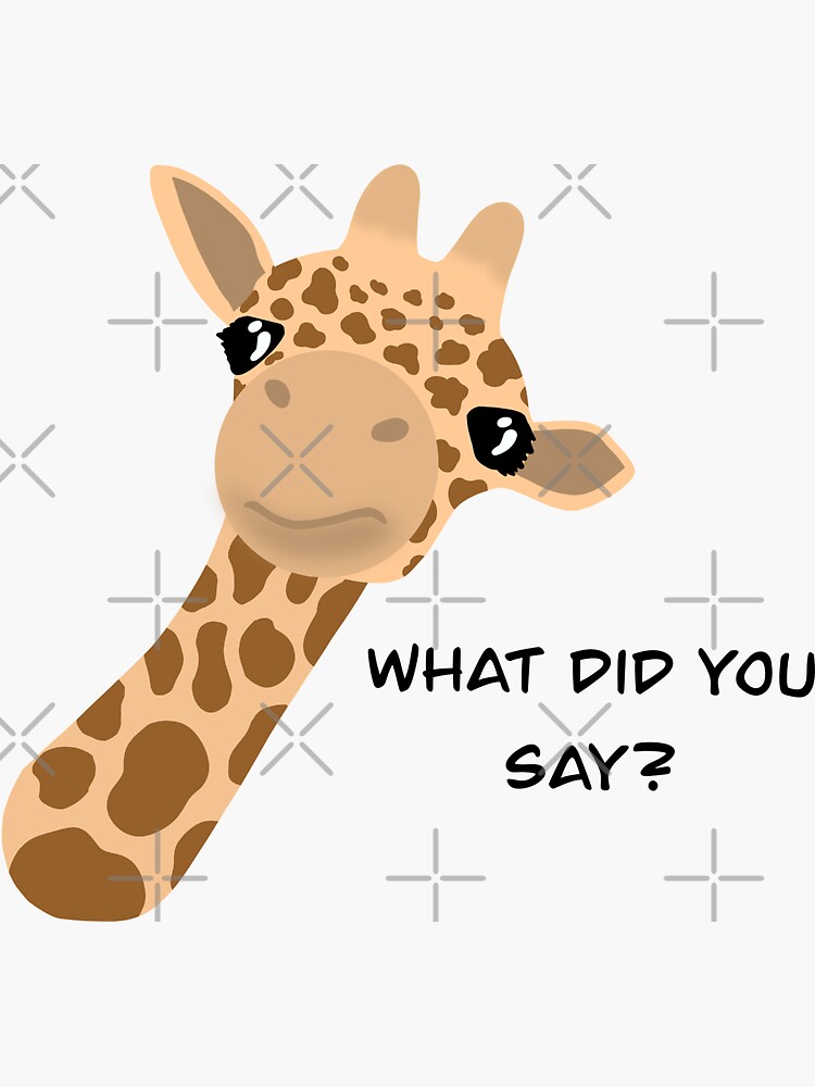 "Grumpy giraffe " Sticker for Sale by Edoodle2422 | Redbubble