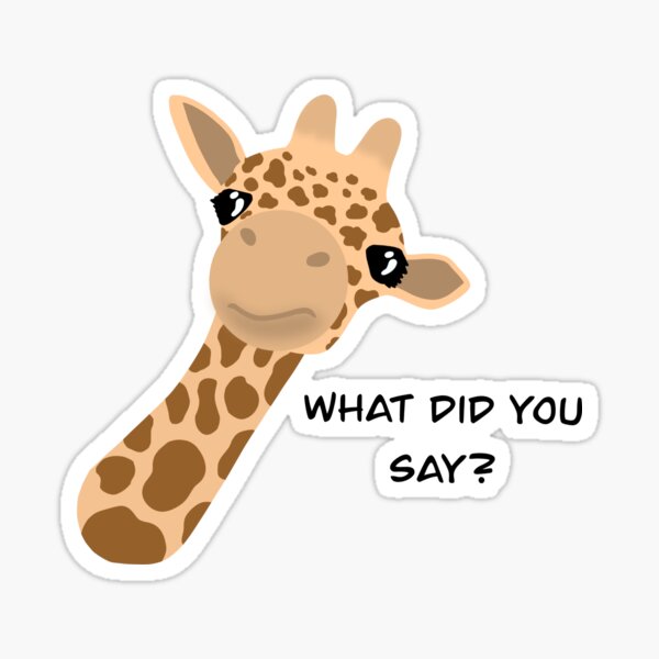 "Grumpy giraffe " Sticker for Sale by Edoodle2422 | Redbubble
