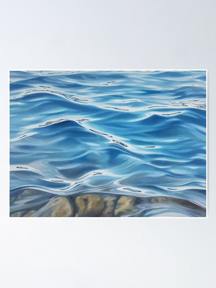 "The Cure - lake water painting" Poster for Sale by EmilyBickell ...