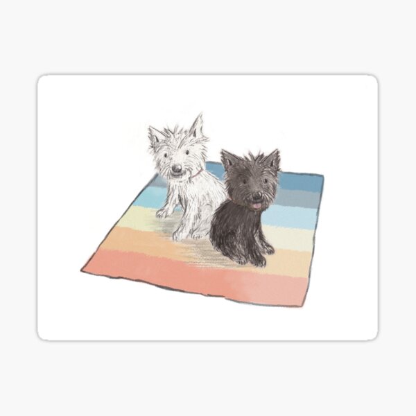 "Scotti terriers Black and White Pride" Sticker for Sale by siskikalla ...