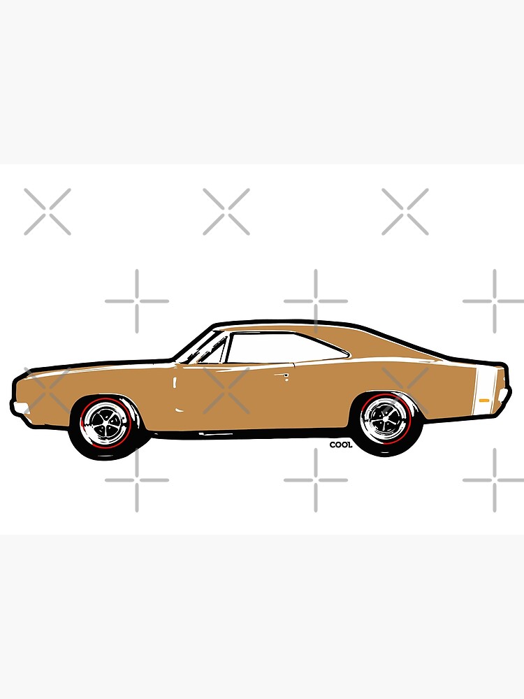 "Tan 60s Side DC Muscle Car" Poster for Sale by CoolRide | Redbubble