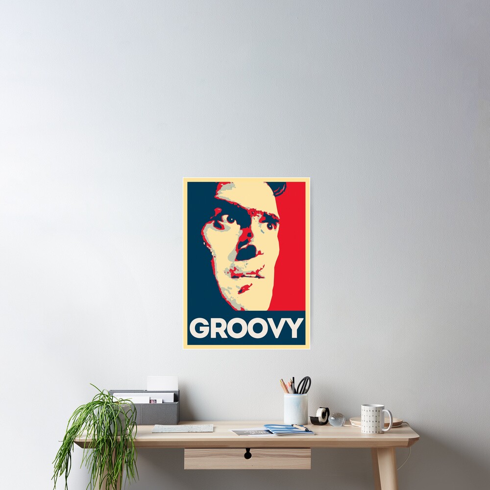 "Evil Dead Ash Williams Groovy" Poster for Sale by njmclean | Redbubble