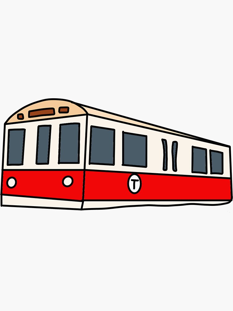 "Boston Red Line T " Sticker for Sale by allyaubry23 | Redbubble