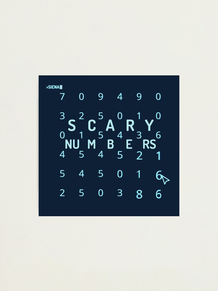 "Severance Lumon Scary Numbers" Photographic Print for Sale by ...