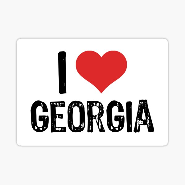 "I Love Georgia" Sticker for Sale by samcloverhearts | Redbubble