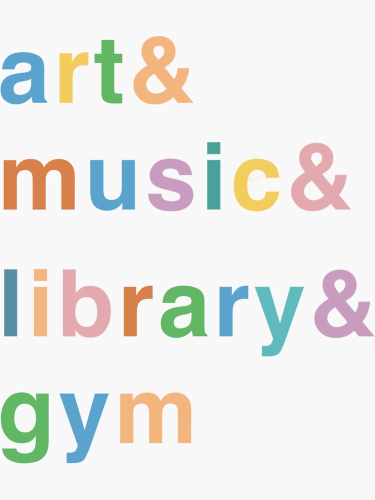 " art music library gym 3 " Sticker for Sale by LauraKozdra | Redbubble