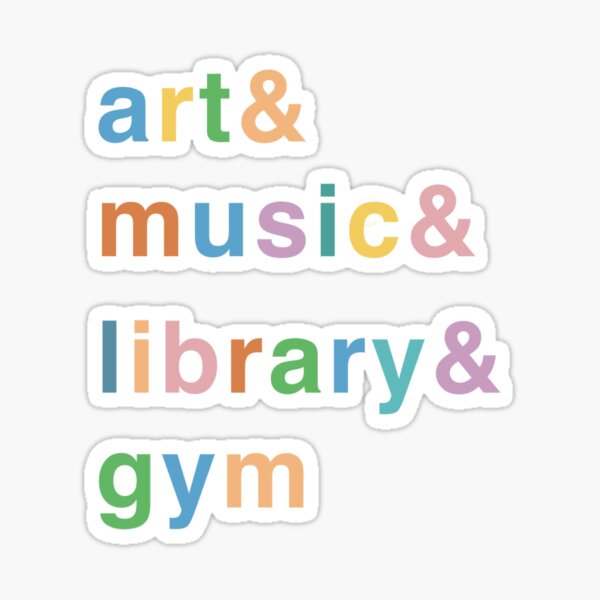 " art music library gym 3 " Sticker for Sale by LauraKozdra | Redbubble