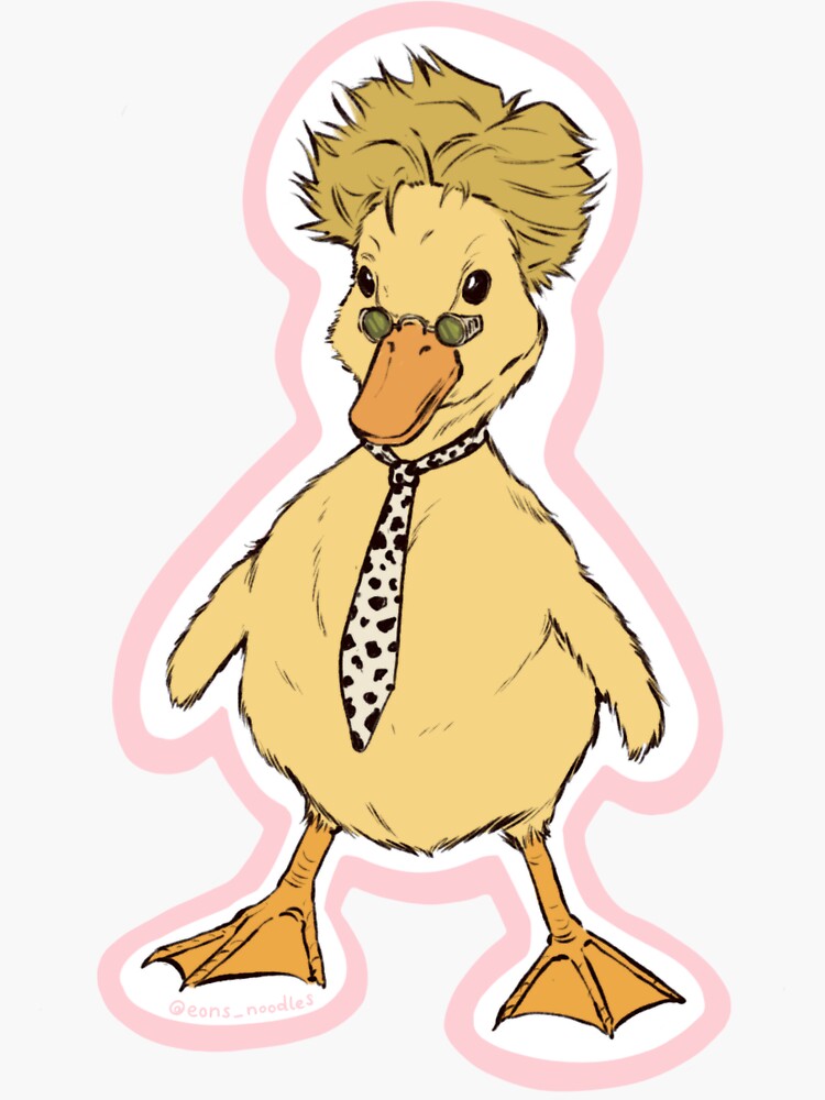 "Fuzzy Duck (Nanami)" Sticker for Sale by eons-noodles | Redbubble