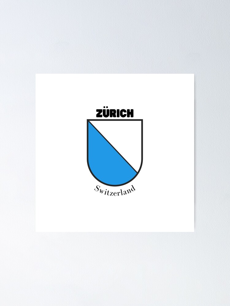 "Zurich with coat of arms" Poster for Sale by KilianLuc | Redbubble