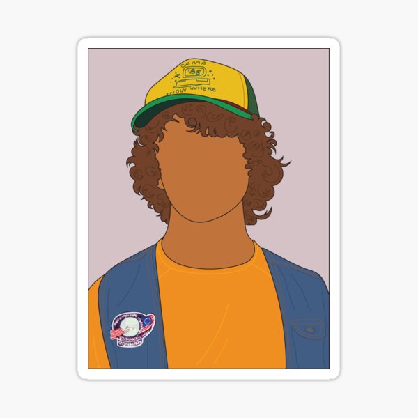 "Minimal Dustin Illustration " Sticker for Sale by i7Creative | Redbubble