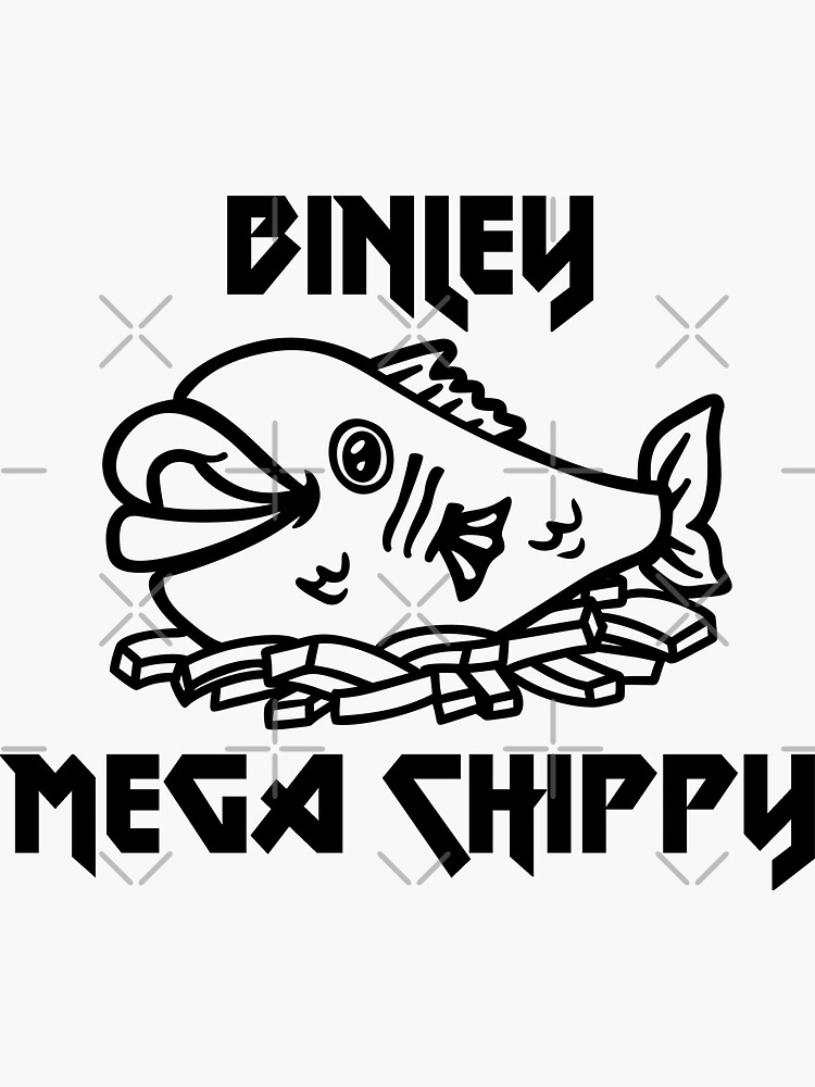 "Binley Mega Chippy " Sticker by loganferret | Redbubble
