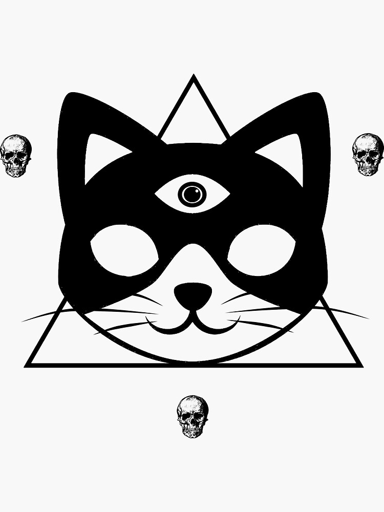"illuminati cat" Sticker for Sale by skitzbo1 | Redbubble