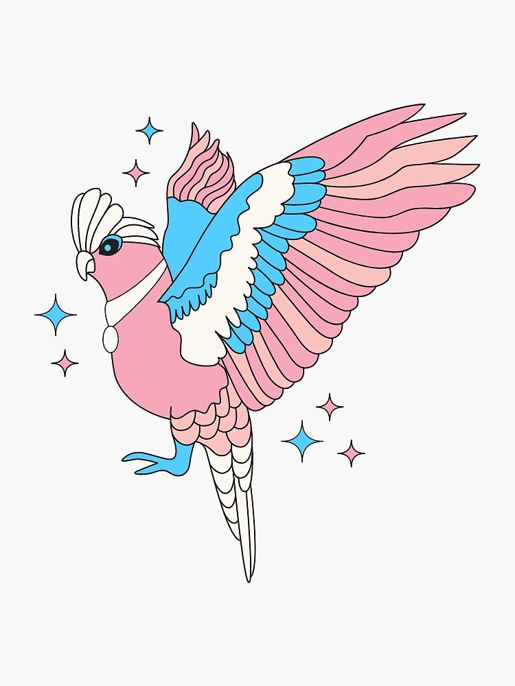 "subtle trans bird" Sticker for Sale by sestinasent | Redbubble