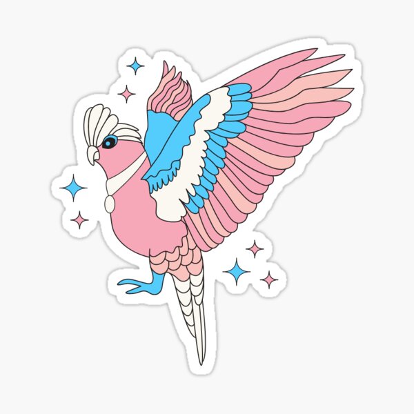 "subtle trans bird" Sticker for Sale by sestinasent | Redbubble