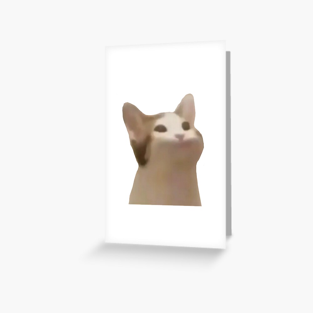 "Pop cat meme" Greeting Card for Sale by Heartling | Redbubble