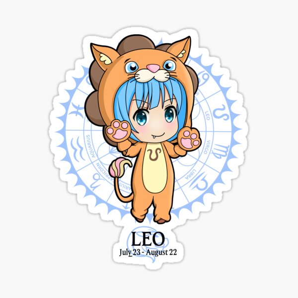 "Anime Astrology LEO Zodiac Cosplayer" Sticker for Sale by EllyMellow ...